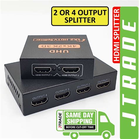 Hdmi Splitter 2 Output Or 4 Output 4k Uhd Jtrade Shopee Malaysia