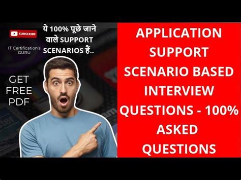 Application Support Scenario Based Interview Questions And Answers