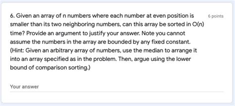 Solved Points Given An Array Of N Numbers Where Each Chegg Com
