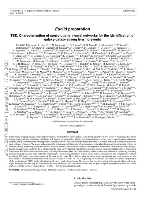 Pdf Euclid Preparation Tbd Characterization Of Convolutional Neural Networks For The