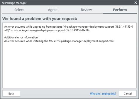 solved problem updating package manager and labview to 2019 ni community
