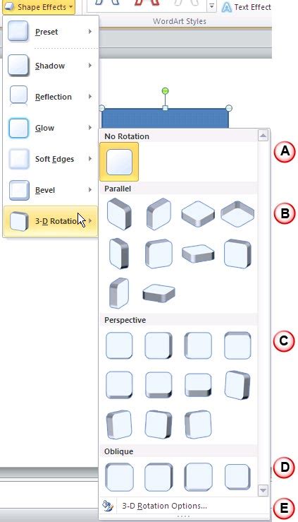 Apply D Rotation Effects To Shapes In PowerPoint For Windows