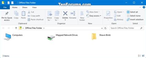 Set Or Unset Network Files As Always Available Offline In Windows Tutorials