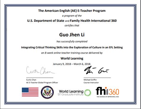 李國禎的英語教學 integrating critical thinking skills into the exploration of