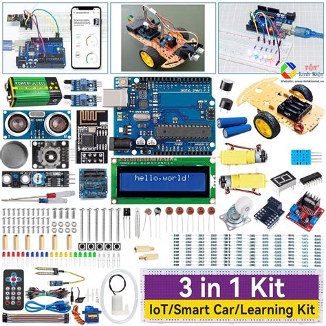 Bộ Car Kit Arduino 3 Trong 1 Bộ Học Tập Thực Hành Arduino Chế Tạo X Bộ Car Kit Arduino 3 Trong 1 Bộ Học Tập Thực Hành Arduino Chế Tạo X