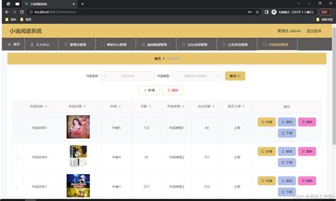 【计算机毕业设计】265小说阅读系统 Csdn博客