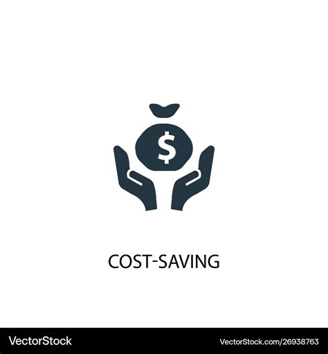 Cost Saving Icon Simple Royalty Free Vector Image