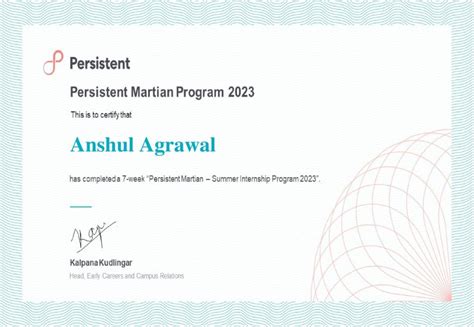anshul agrawal on linkedin internshipcomplete techskills persistentsystems