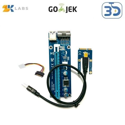Mini Pci E Pcie Express 1x To 16x Adapter Extender Riser Card Shopee Malaysia