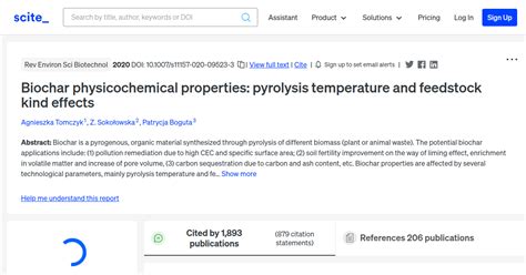 Biochar Physicochemical Properties Pyrolysis Temperature And Feedstock