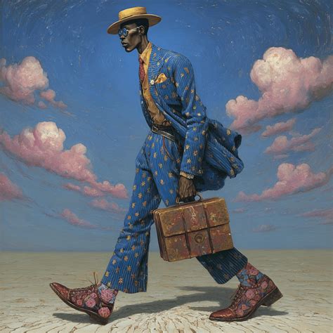30 Surreal Men Walking Artwork Digital Download Quirky Fantasy Figures
