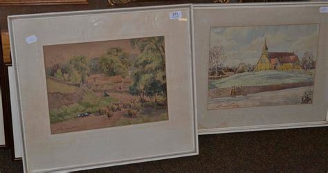 Lot 572 Percy Monkman Two Framed Watercolours