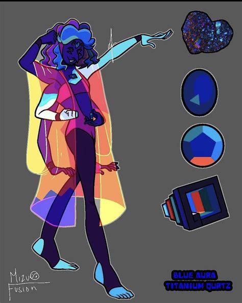 Bismuth And Rainbow Quartz Blue Aura Titanium Quartz Steven