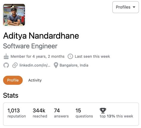 Aditya Nandardhane On Linkedin Stackoverflow Developercommunity Android Opensource