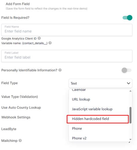How To Create A Hard Coded Hidden Field In Your Lead Form Leadcapture