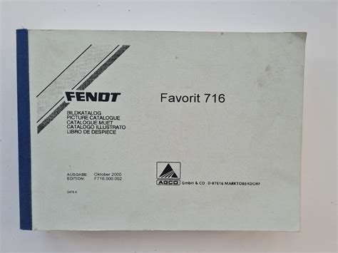 Fendt Favorit 716 Tractor Parts Catalogue Sps Parts