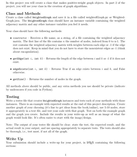 solved in this project you will create a class that makes