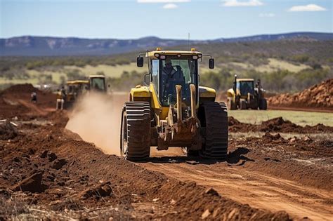 Premium Photo Grader Working On A Largescale Earthmoving Project Best Grader Image Premium Photo Grader Working On A Largescale Earthmoving Project Best Grader Image