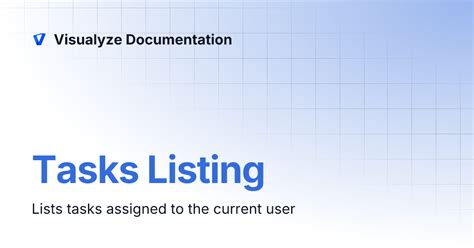 Tasks Listing Visualyze Documentation