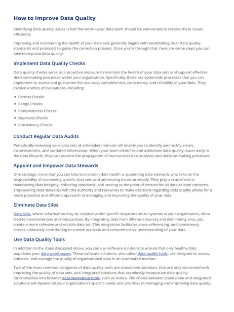 How To Improve Data Quality Pdf