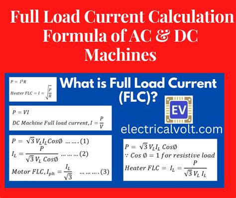 3 Phase Motor Full Load Cur Calculation Formula Excel
