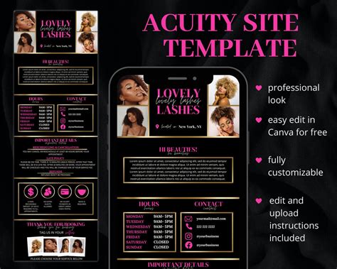 Acuity Scheduling Template Acuity Booking Site DIY Acuity Etsy