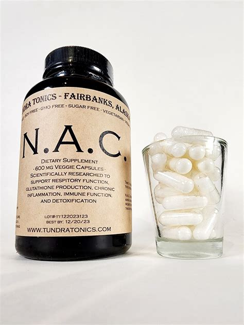 NAC N Acetyl Cysteine NAC Pills Vegetarian Vegan GMO Etsy