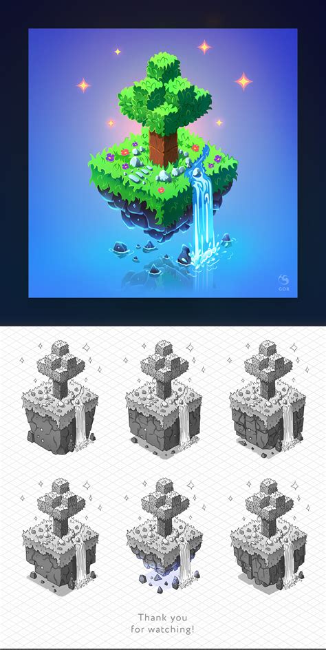 Isometric Tree Vector Illustration On Behance