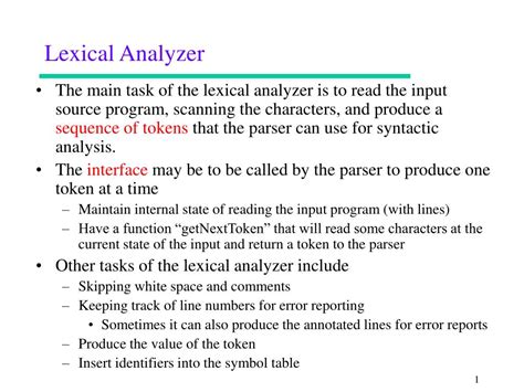 Ppt Lexical Analyzer Powerpoint Presentation Free Download Id