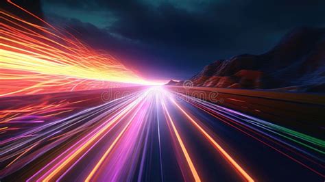 abstract particles traveling at high speed creating a sense of motion