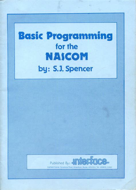 Basic Programming For The Nascom Book Computing History