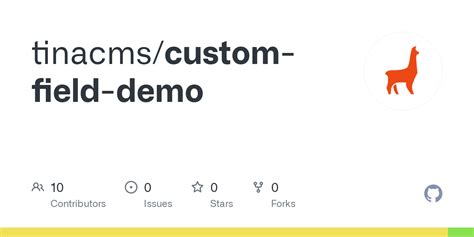 Github Tinacmscustom Field Demo