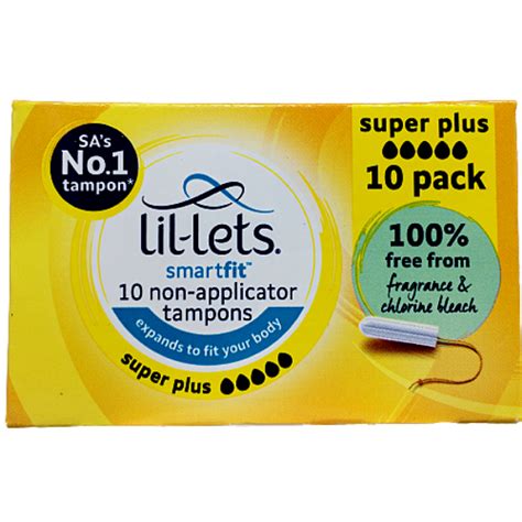 Lil Lets Smartfit Non Applicator Tampons Super Plus 10 Pack