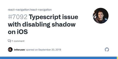 Typescript Issue With Disabling Shadow On IOS Issue React Navigation React Navigation