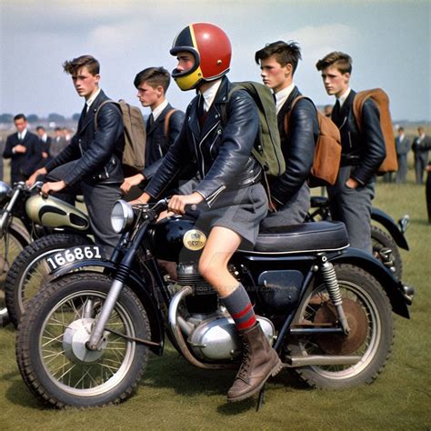 On Uncle Tommys Motorbike In Short Trousers By Shartyshorts On