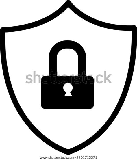Shield Security Icon On White Background Stock Vector Royalty Free 2201713371 Shutterstock