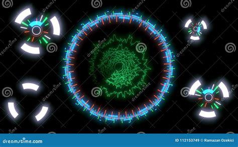 Graphical User Interface Lines On A Blue Background 3d Rendering