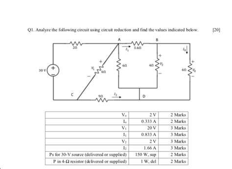 Solved Q Analyze The Following Circuit Using Circuit Chegg