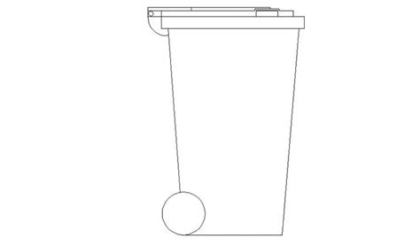 Removable Dustbin Front Elevation Cad Block Details Dwg File Cad Blocks Front Elevation