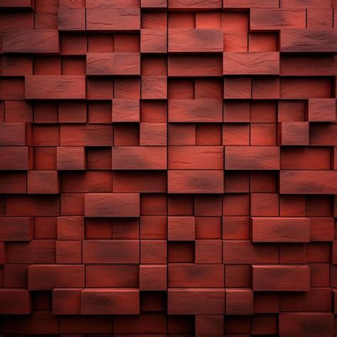 Premium Ai Image Rectangular Brick Wall Pattern