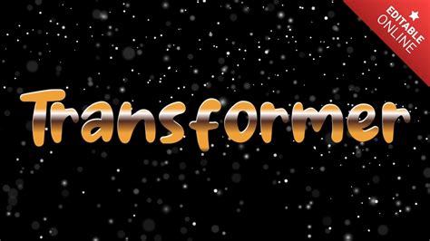 Transformer Golden On Snow Background Text Effect Generator