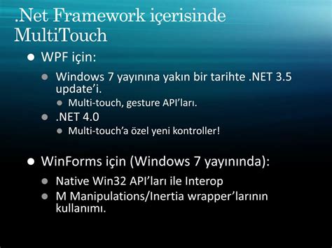 Ppt Wpf Ve Multitouch Uygulamalar Powerpoint Presentation Free