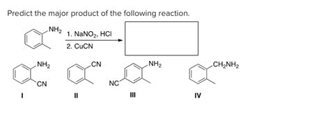 Solved Predict The Major Product Of The Following Reaction