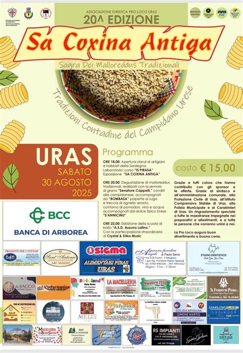 Sa Coxina Antiga A Uras Eventi In Sardegna