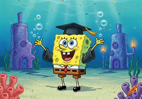 Spongebob Squarepants Underwater Wearing Boxing Gloves Holding Perfume