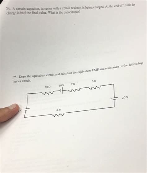 A Certain Capacitor In Series With A 720 Ohm