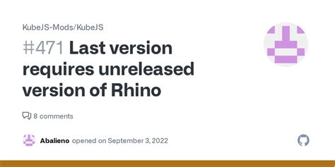 last version requires unreleased version of rhino · issue 471 · kubejs