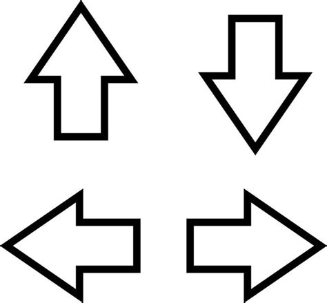 flechas, vector. flechas negras sobre un fondo blanco. arriba, abajo ...