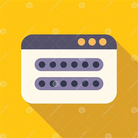 Web Browser Showing Password Protection With Hidden Password Dots Stock Illustration