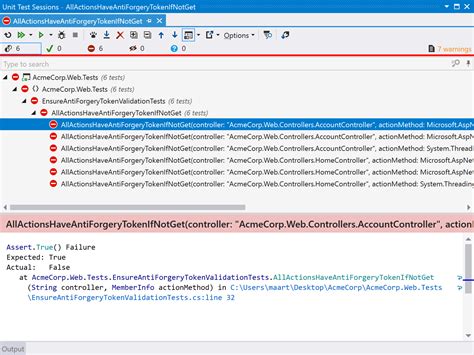 Unit Testing For ValidateAntiForgeryToken And Clever Navigation In The ReSharper Rider Test